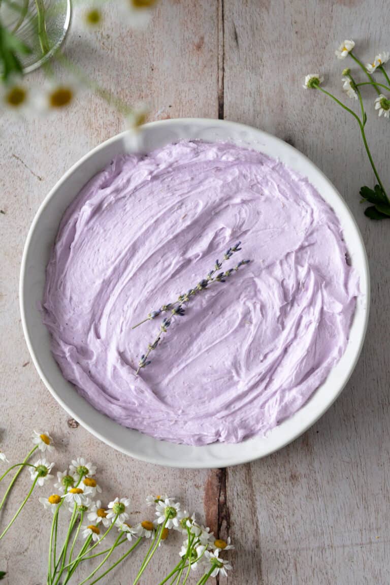 Lavender Buttercream Frosting - Belle Fleur Bakery
