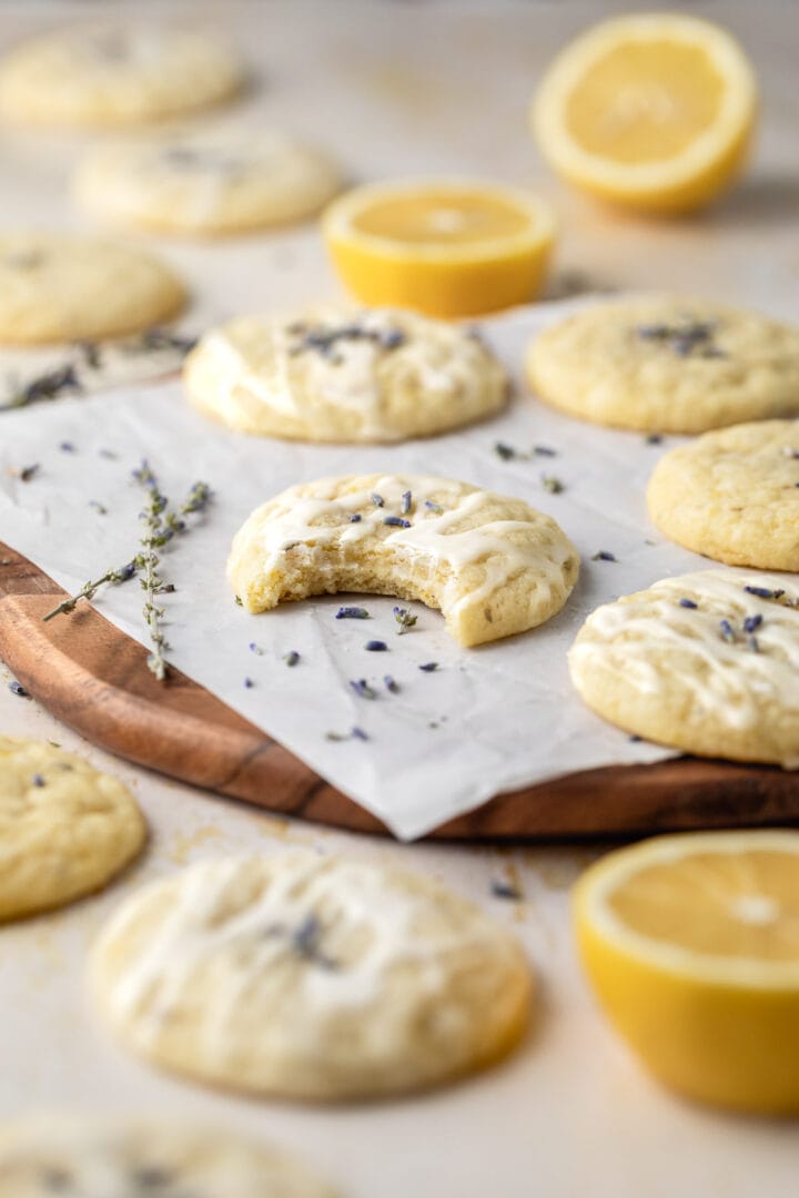 Soft & Chewy Lemon Lavender Cookies - Belle Fleur Bakery